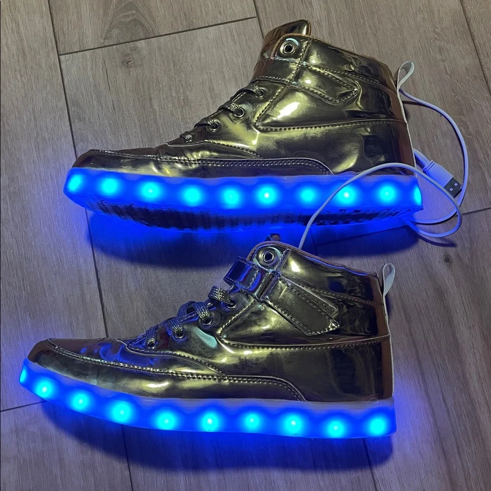 Shoes | 3x Host Pickboys Mirror Gold Led Sneakers | Poshmark